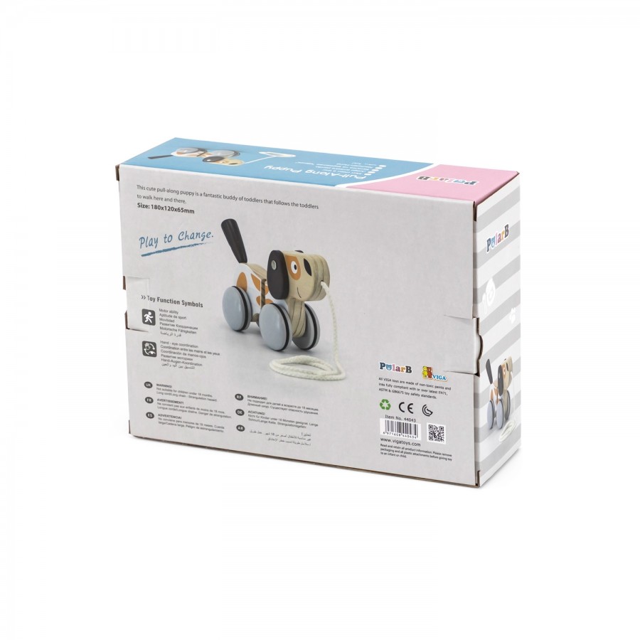 POLARB ДРВЕНА ИГРАЧКА КУЧЕ PULL ALONG POLARB